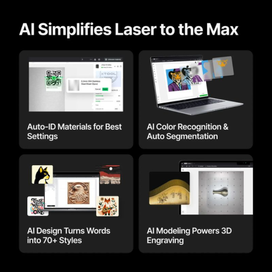 xTool F2 Ultra MOPA 60W + Diode 40W - Pack Deluxe - Polyfab3D