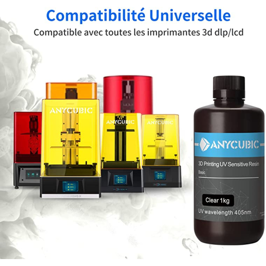 Résine Standard Transparente Anycubic 1 kg - Polyfab3D