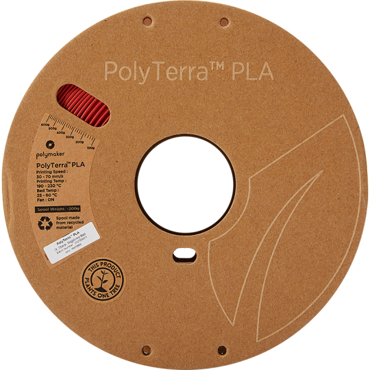 PolyTerra PLA Rouge Armée (Army Red) - 1.75mm - 1 kg - Polyfab3D