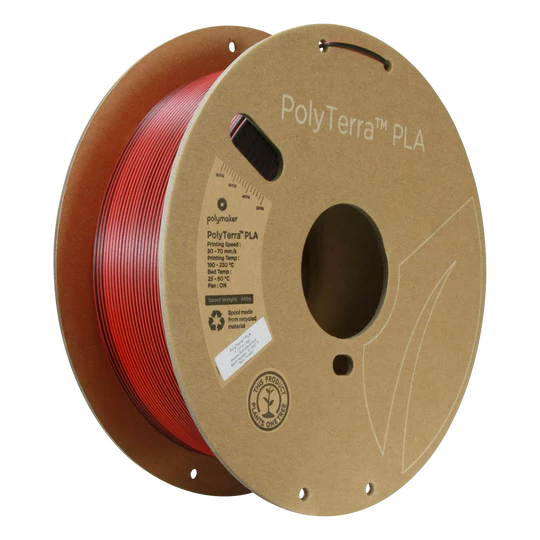PolyTerra PLA Dual Noir Rouge (Shadow Red) - 1.75mm - 1 kg - Polyfab3D